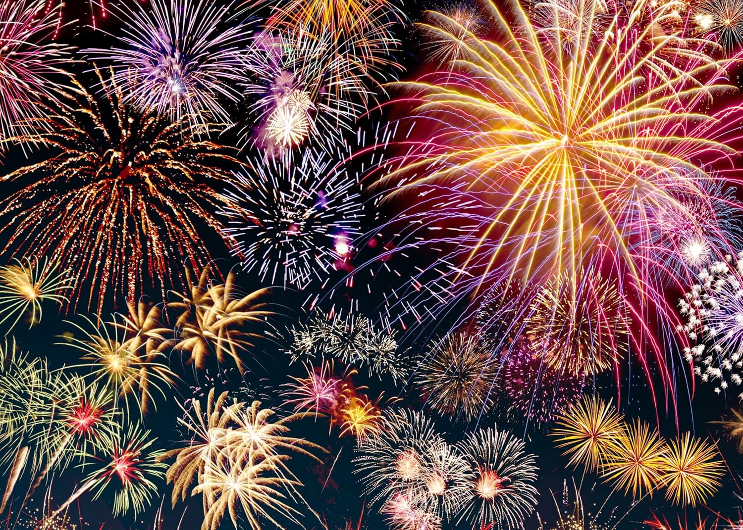 Amazon.com : BELECO 7x5FT Fabric Fireworks Backdrop - Colorful Firework ...