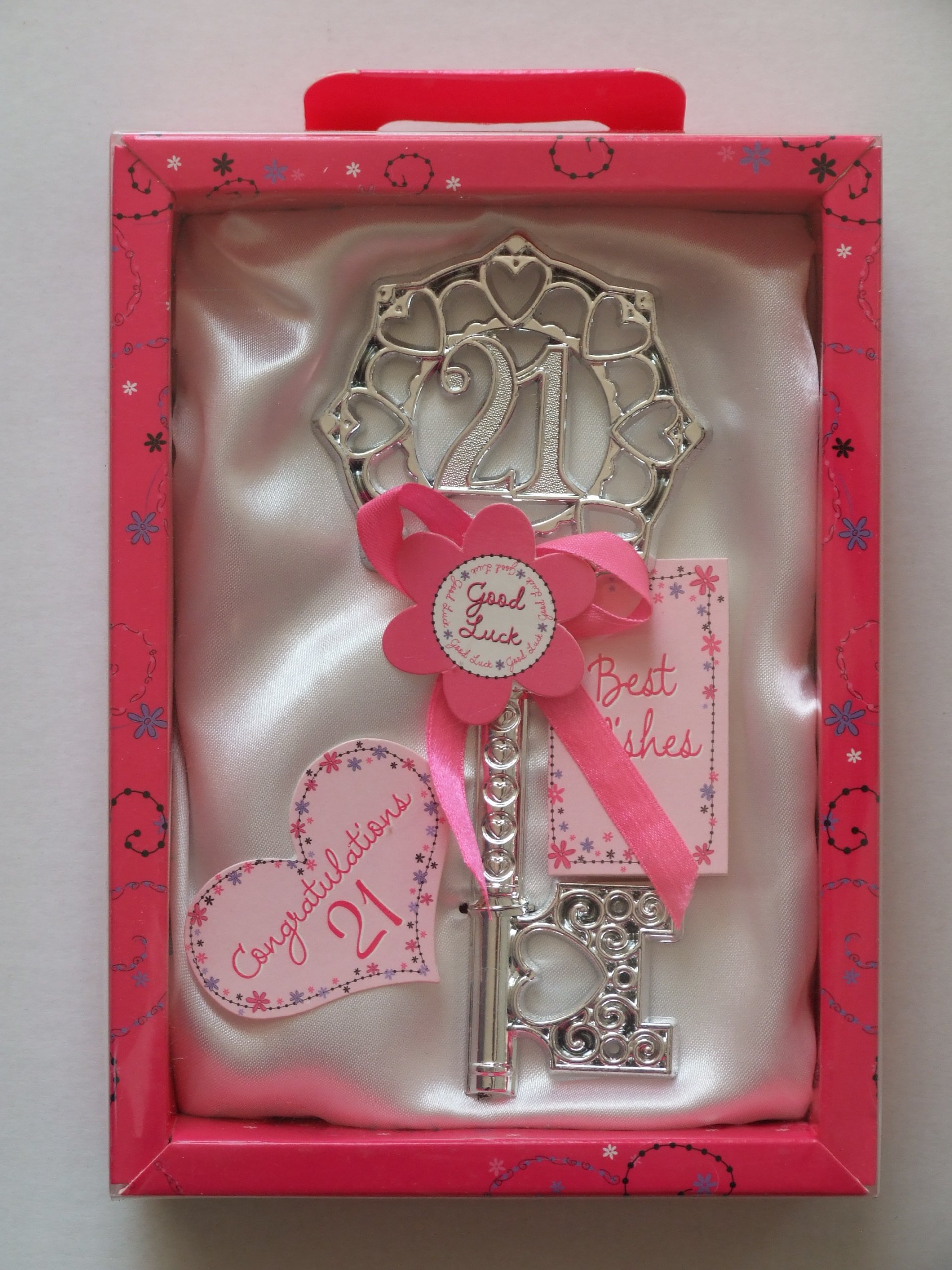 Boxed 21st Female Birthday Key Gift Twenty First Girl Key | Desertcart ...