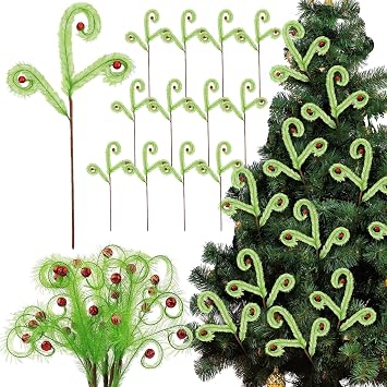Amazon.com: Hotop 12 Pcs 16 Inch Christmas Tree Decorations Lime Green ...