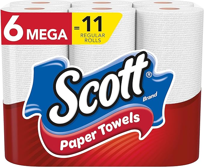 Amazon.com: Scott Paper Towels, Choose-A-Sheet - 6 Mega Rolls = 11 ...