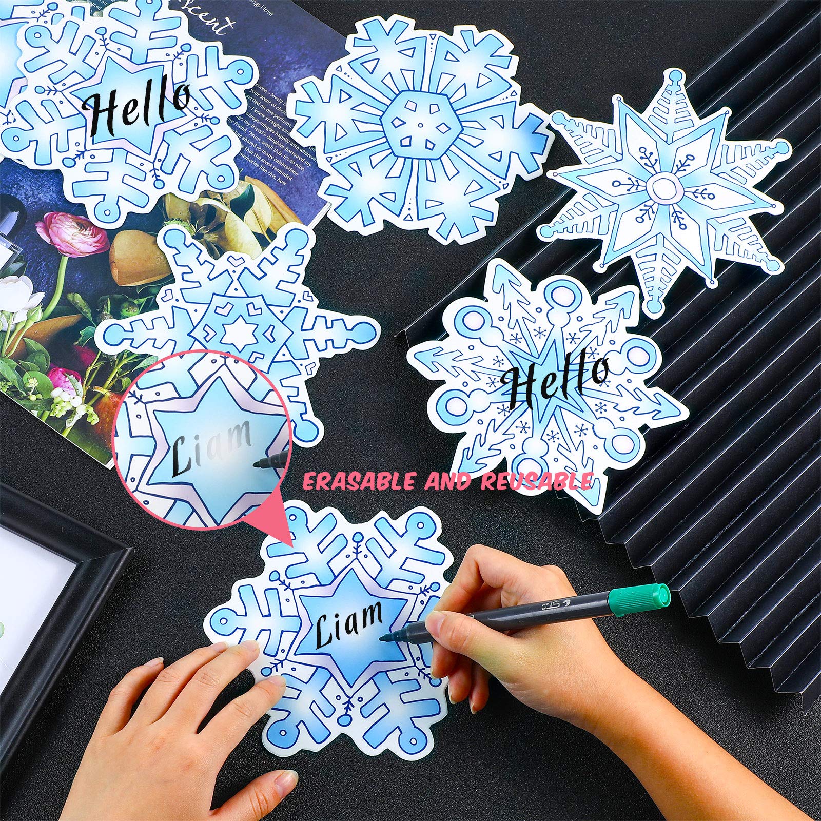 Classroom Winter Theme Decoration Set Domensi 720 Pcs Snowflake Paper ...