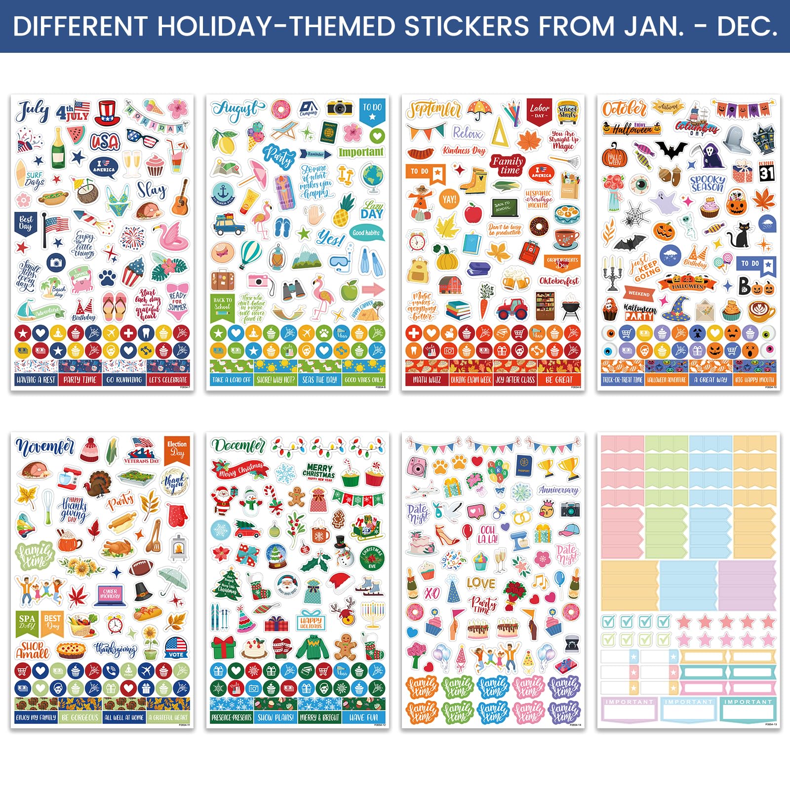 Calendar Stickers Template No White Space Stickers | Get Your 2025