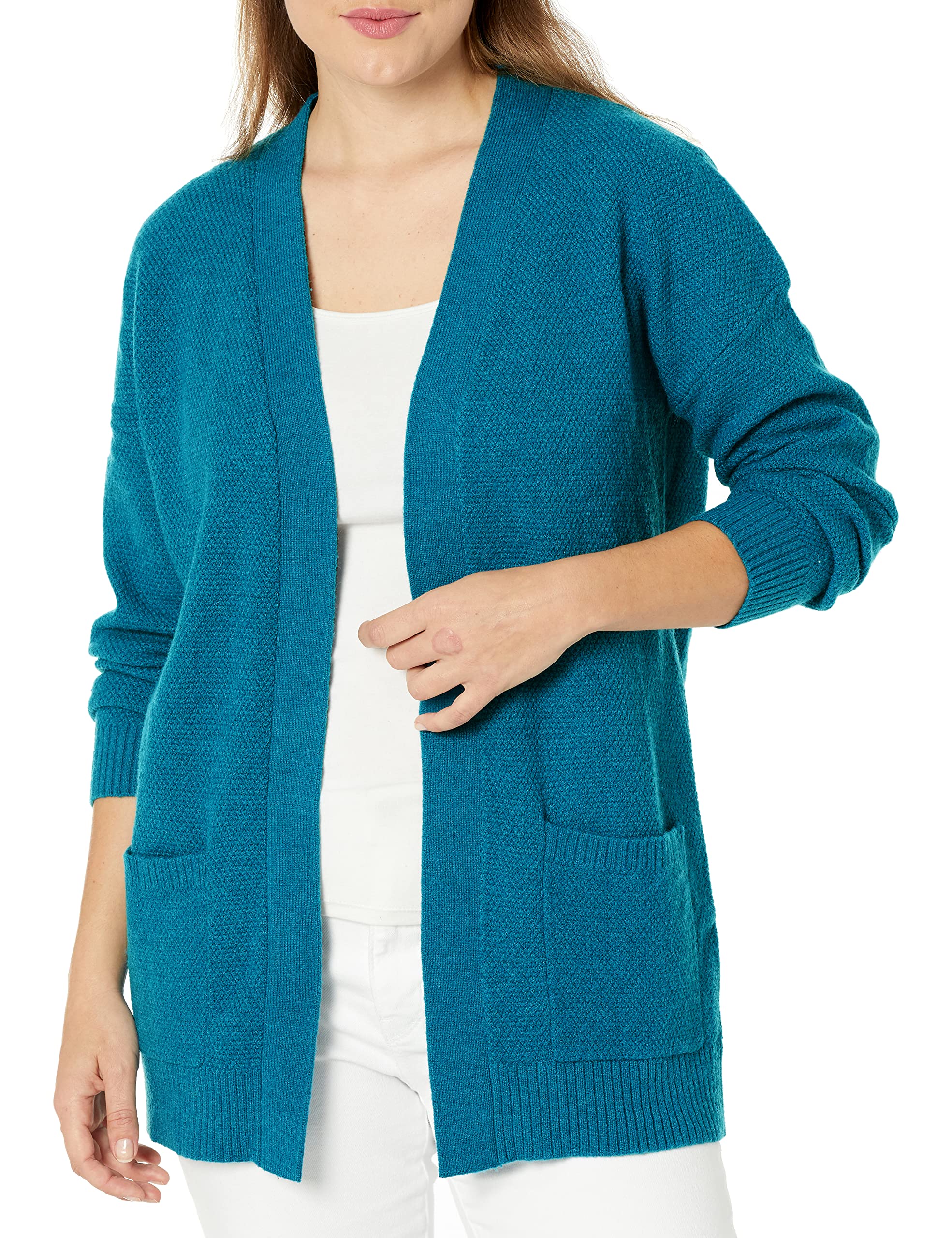 Goranbon Women's Cardigan Sweaters Open Front Long Sweater Knitted Coat ...