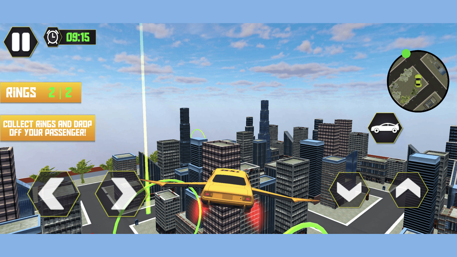 Flying Car Taxi Games 2024, Flying Taxi Simulator 3D, Taxi Transport ...