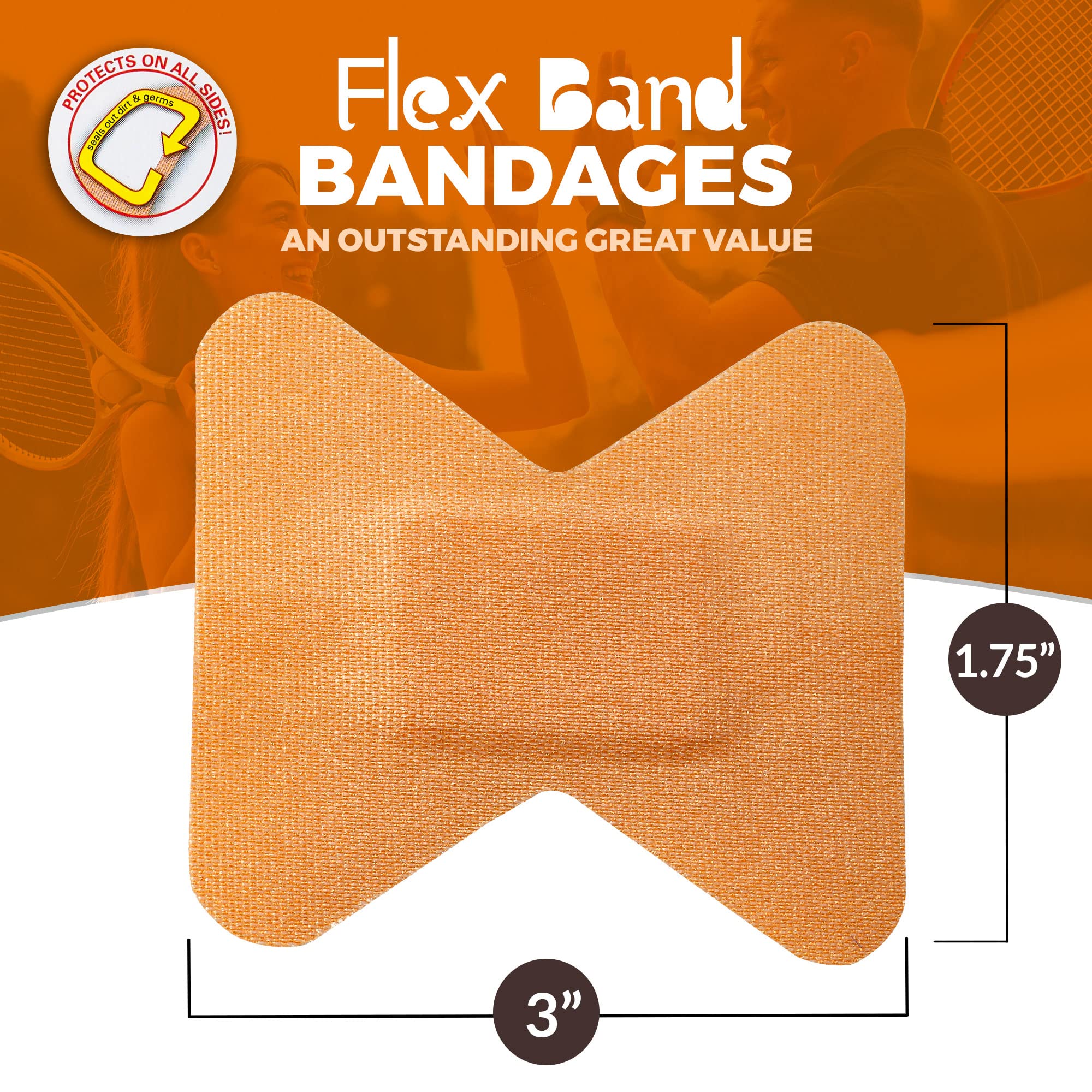 Snapklik.com : Flexible Fabric Finger Bandages - 100 Count Box Of Flex ...