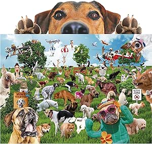 Amazon.com: Pooping Puppies Park Party 1000-Piece Puzzle for Adults ...