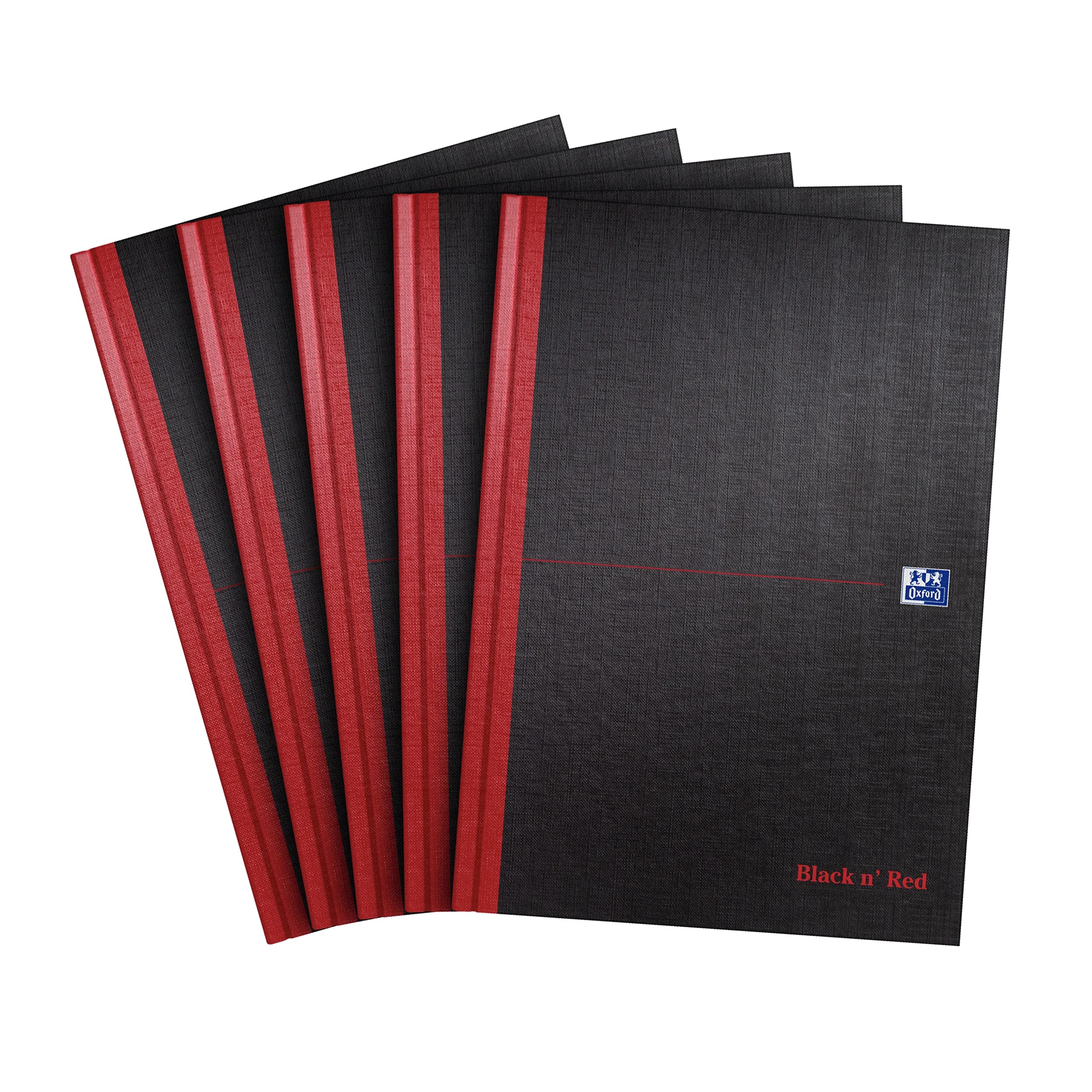 Amazon.com : Oxford Black n' Red A4 Notebook, Hardback Casebound, 192 ...