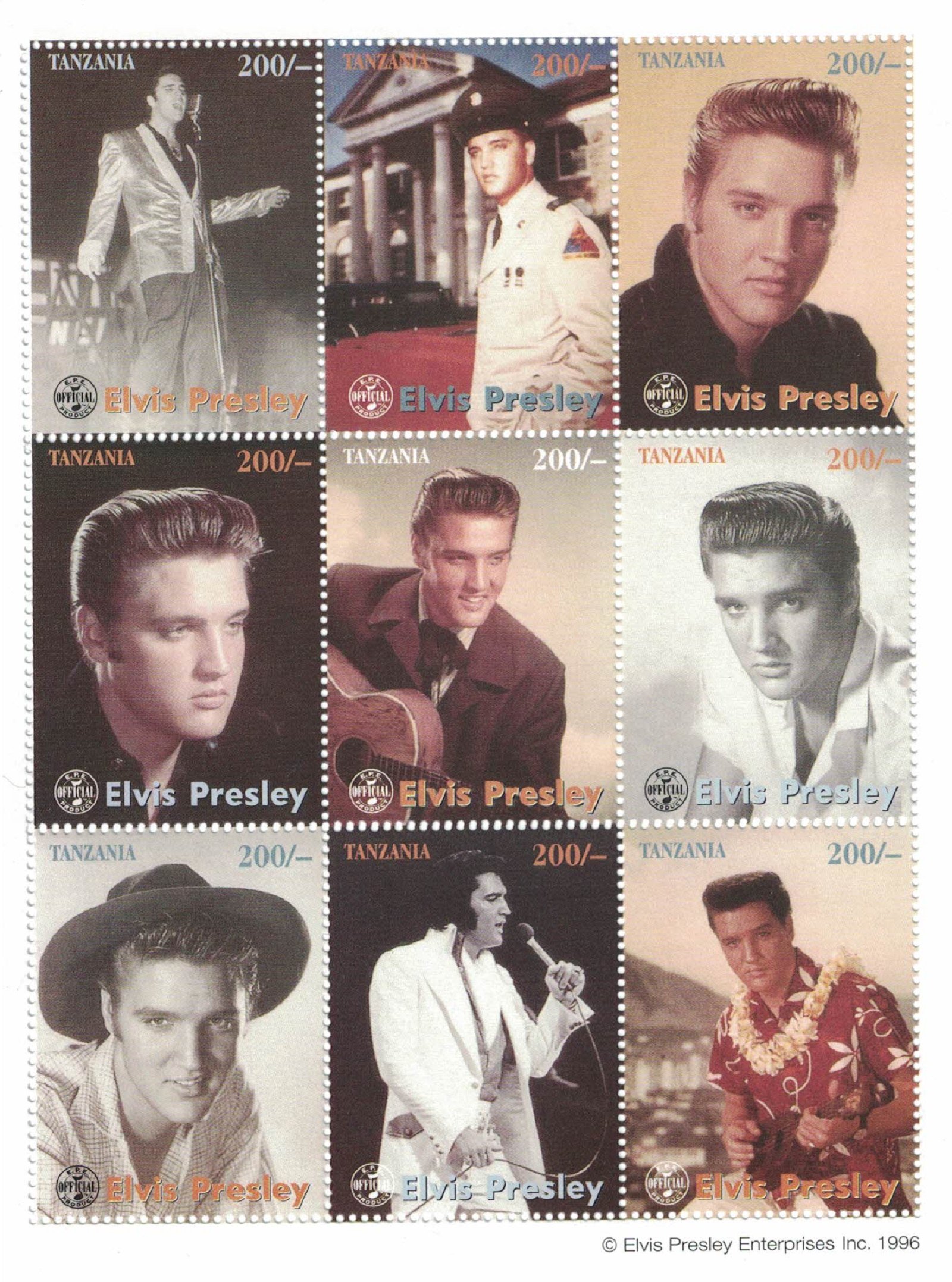 Buy Stamps for collectors - perfored stamp sheet featuring Elvis ...