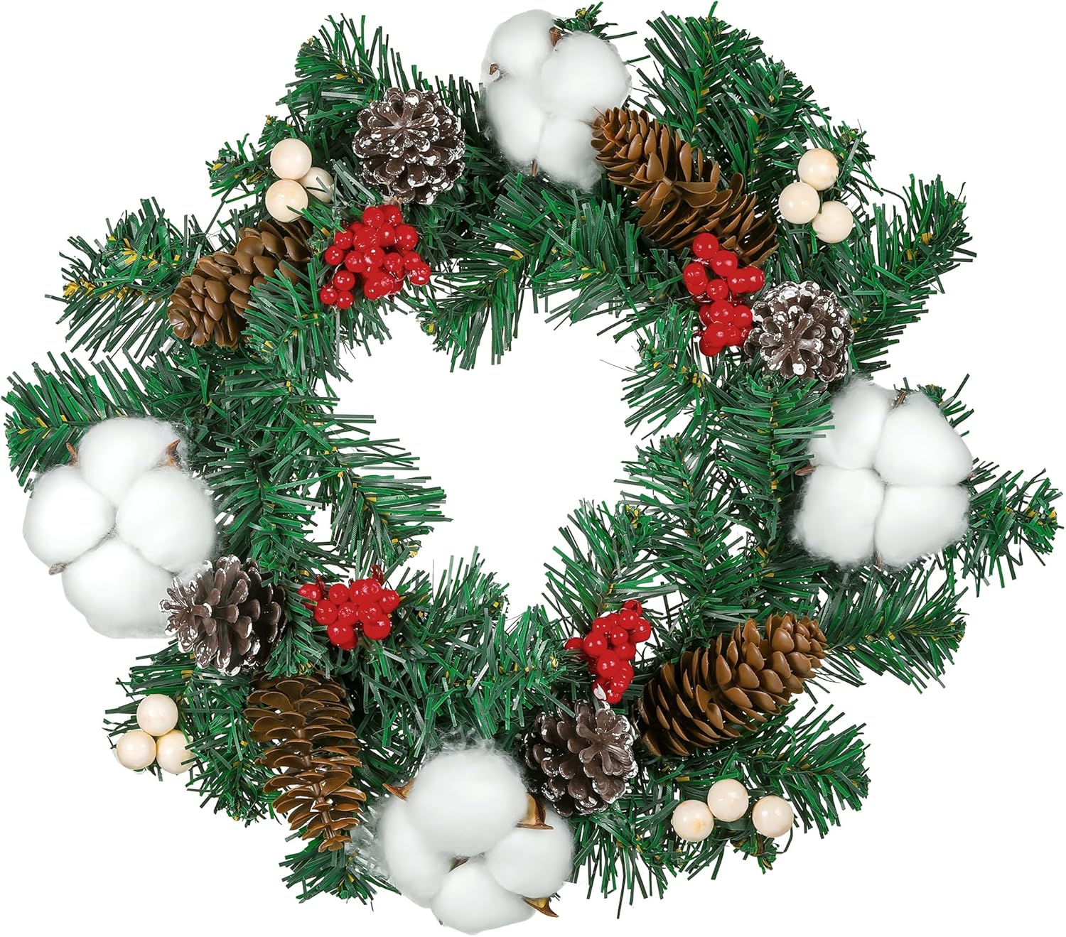Starvortex Christmas Wreaths for Front Door, 12inch Xmas Wreaths for ...