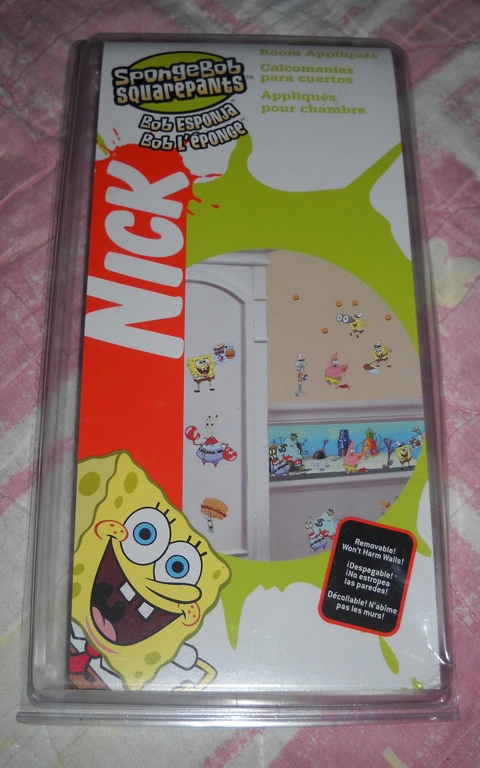 Amazon.com: Nickelodeon Sponge Bob Square Pants Wall Stickers : Home ...