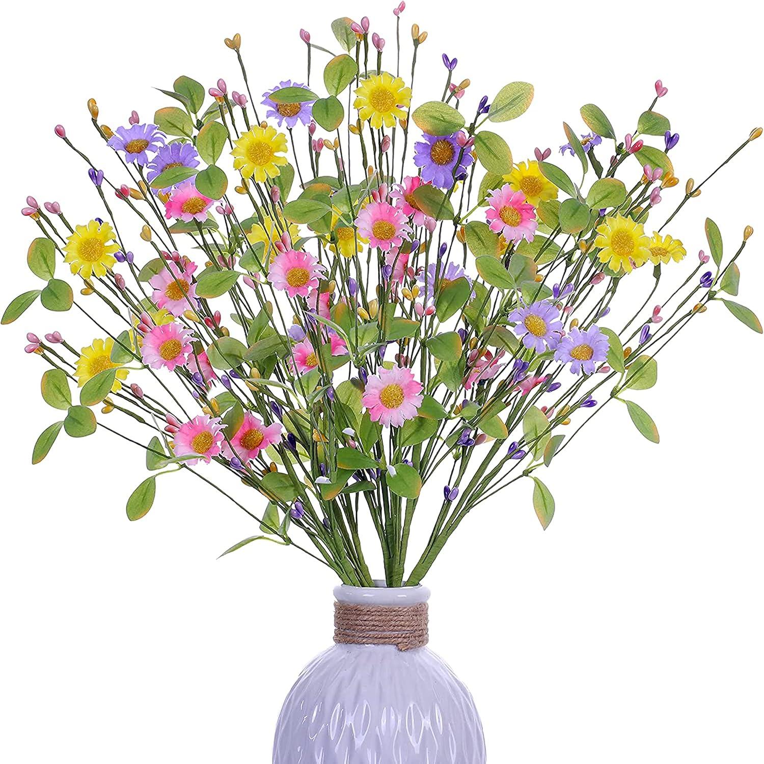 Amazon.com: Yawwind 6 PCs Artificial Spring Flowers 17 Inches Summer ...