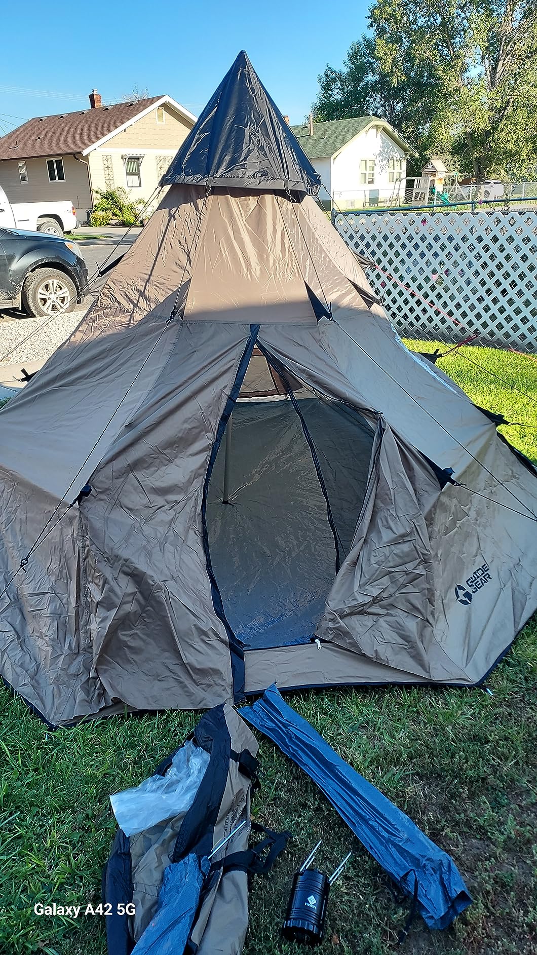 Amazon.com : Guide Gear 10' x 10' Teepee Tent for Adults Outdoor ...