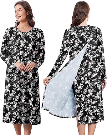 Amazon.com: Deyeek Hospital Gowns for Women Post Shoulder Surgery Open ...
