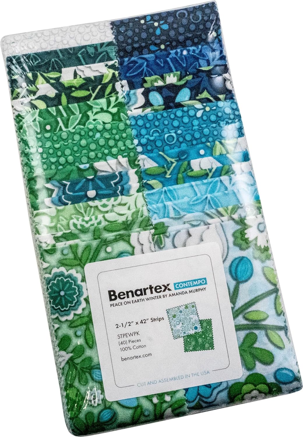 Amazon.com: Amanda Murphy Peace on Earth Winter Strip-Pies 40 2.5-inch ...