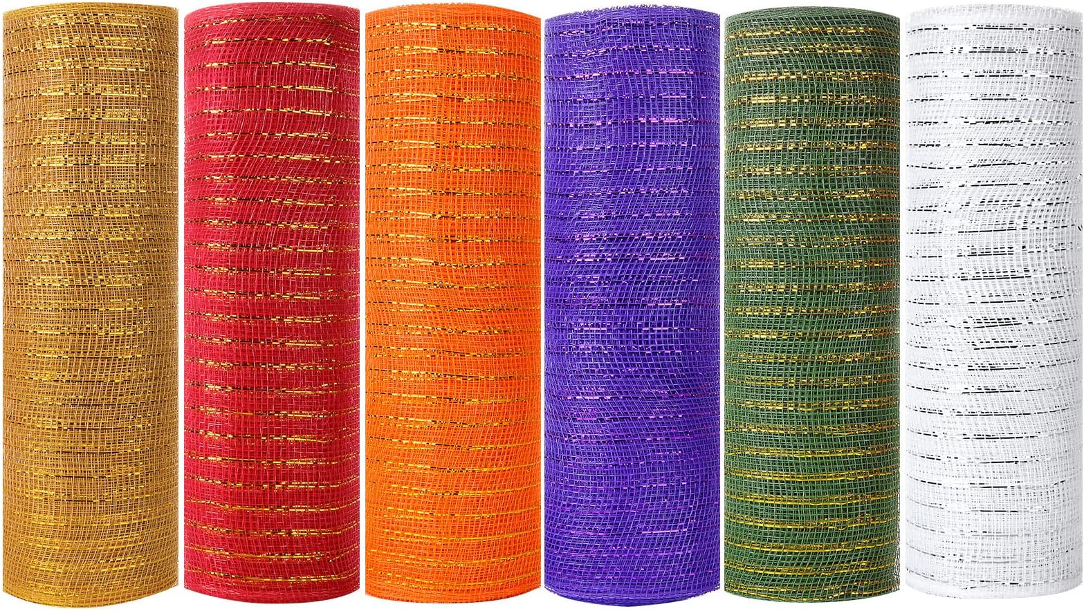 BENECREAT 5mx25cm Wreath Poly Burlap Check Deco Mesh, Sandy Brown ...