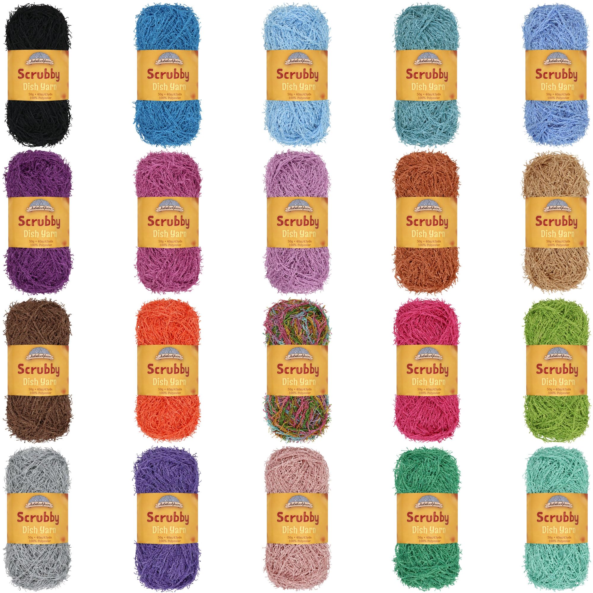 Amazon.com: JubileeYarn Scrubby Dish Yarn - Dishcloth Polyester - 50g ...