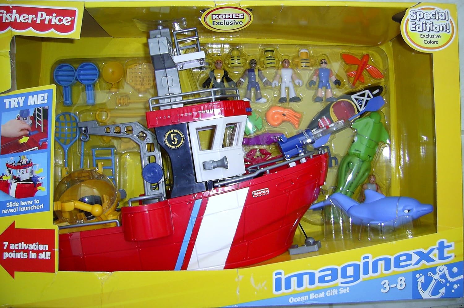 Amazon.com: Imaginext Ocean Boat Gift Set : Toys & Games
