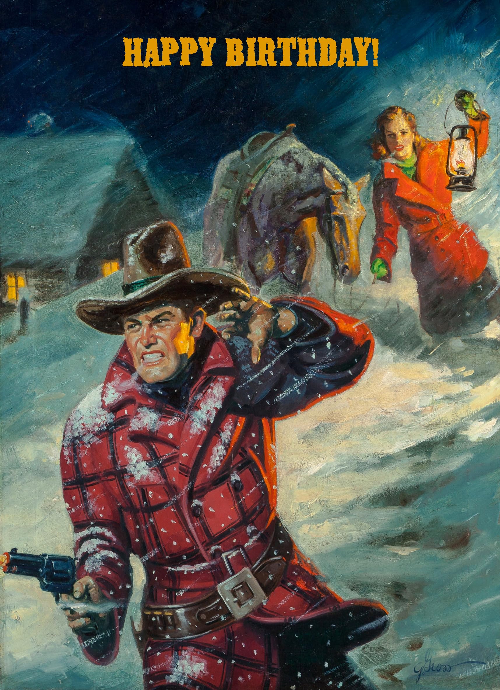 Amazon.com : PIXILUV HAPPY BIRTHDAY Greeting card ~ Young Cowboy ...