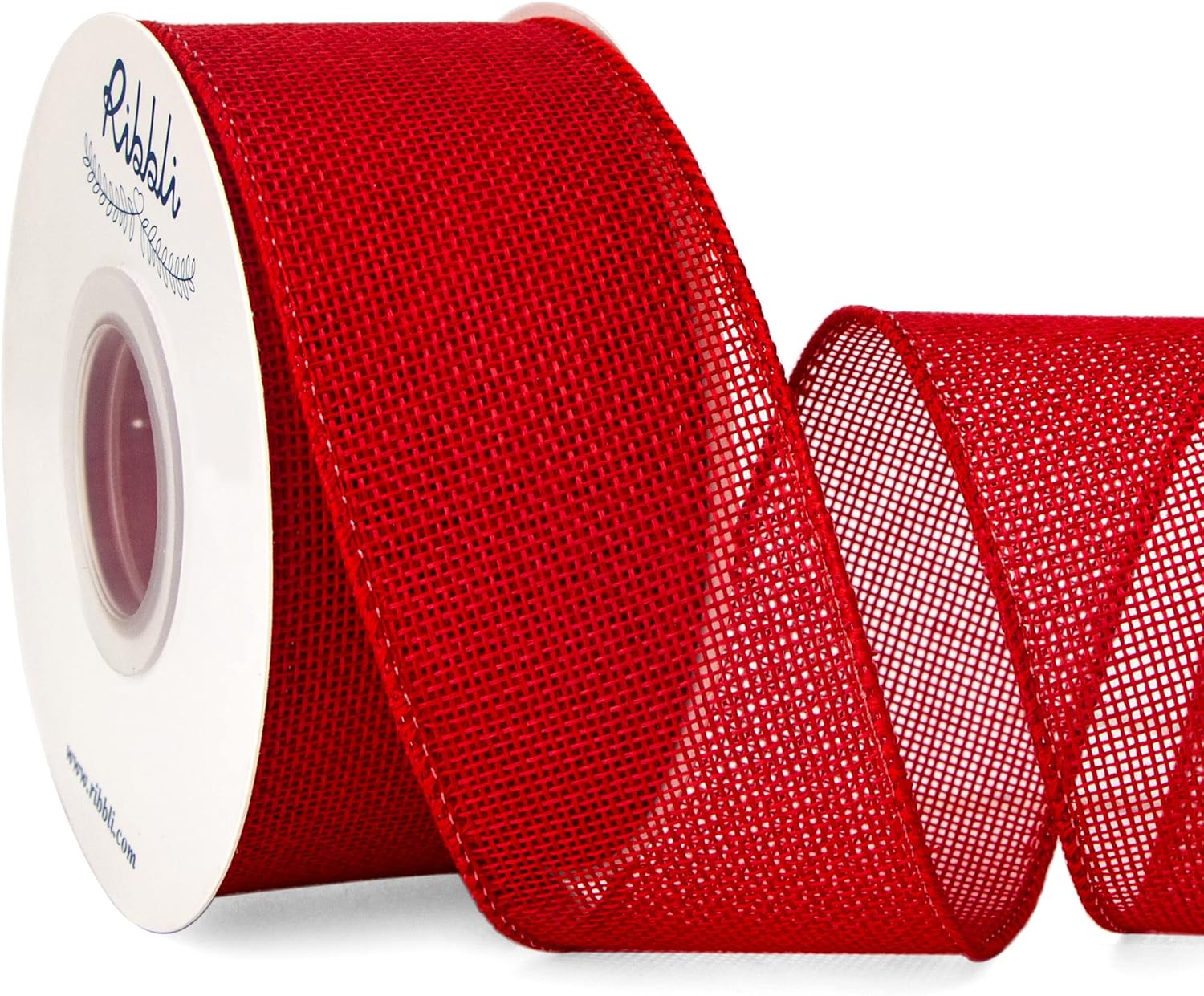 Amazon.com: Ribbli Red Wired Ribbon,2 Inch x Continuous 10 Yard, Wired ...