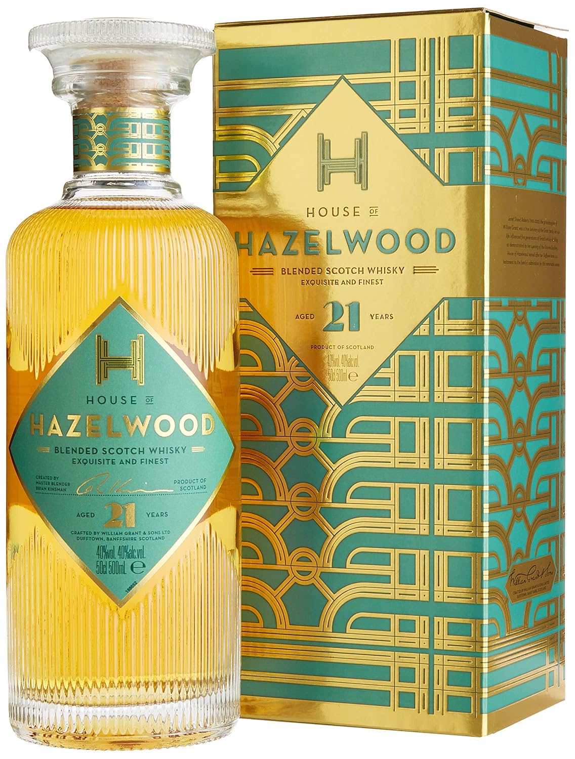 Hazelwood 21 Years Old Blended Scotch Whisky + GB 40% Vol. 0,5 l ...