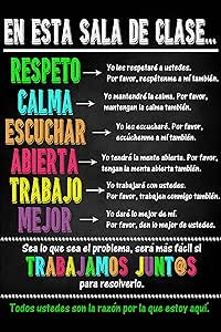 Amazon.com: Minitowz Spanish Classroom Decor - Expectations Rules ...
