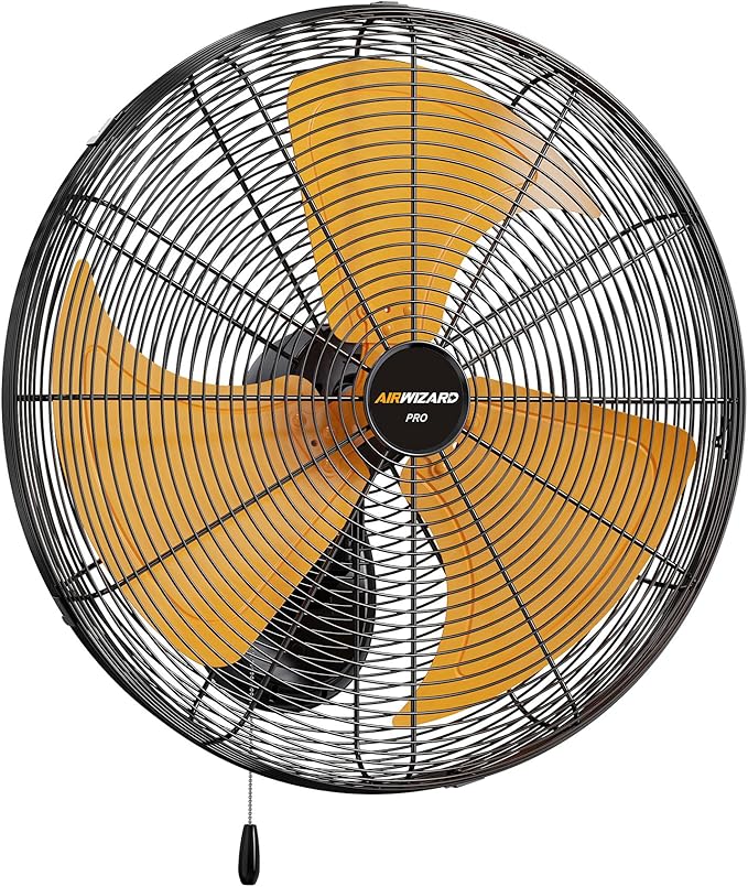 Amazon.com: AIRWIZARD Oscillating High Velocity Wall Mount Fan ...