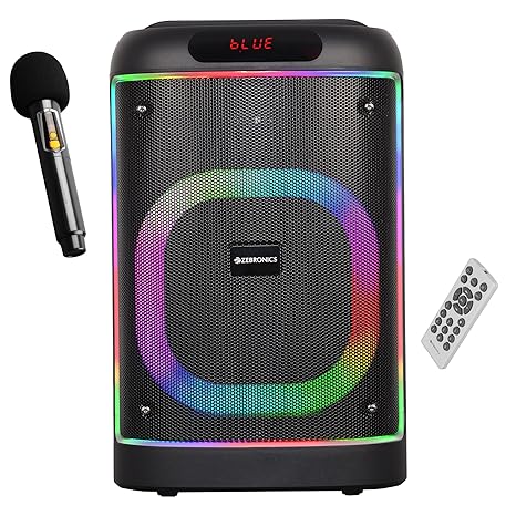 ZEBRONICS BASH Portable Bluetooth Speaker, 60W RMS, 20.32cm Full Range, Upto 6 Hours Playback ...