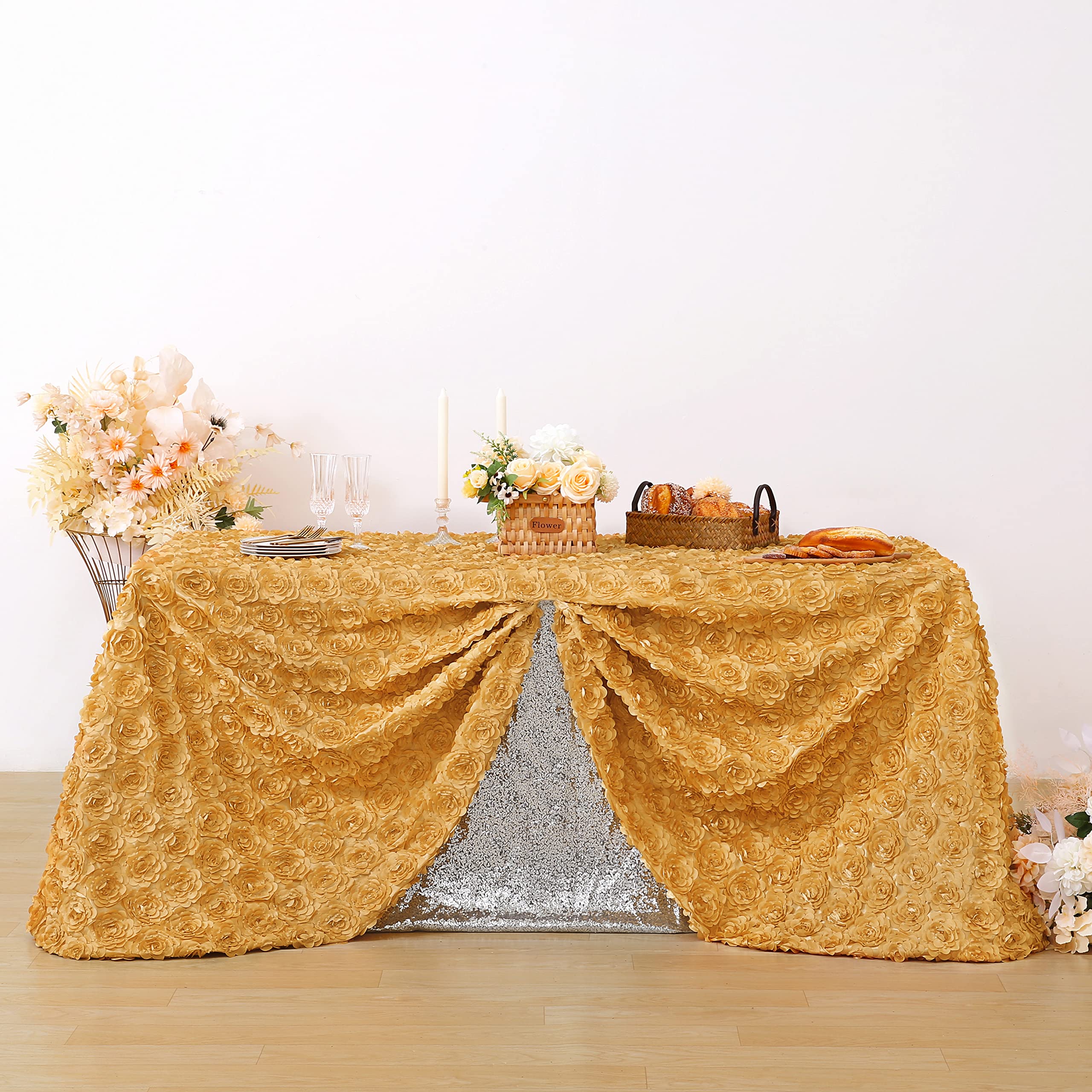 Gold Rosette Tablecloth 57 Gold Silver Bronze Ideas | Bronze Wedding,