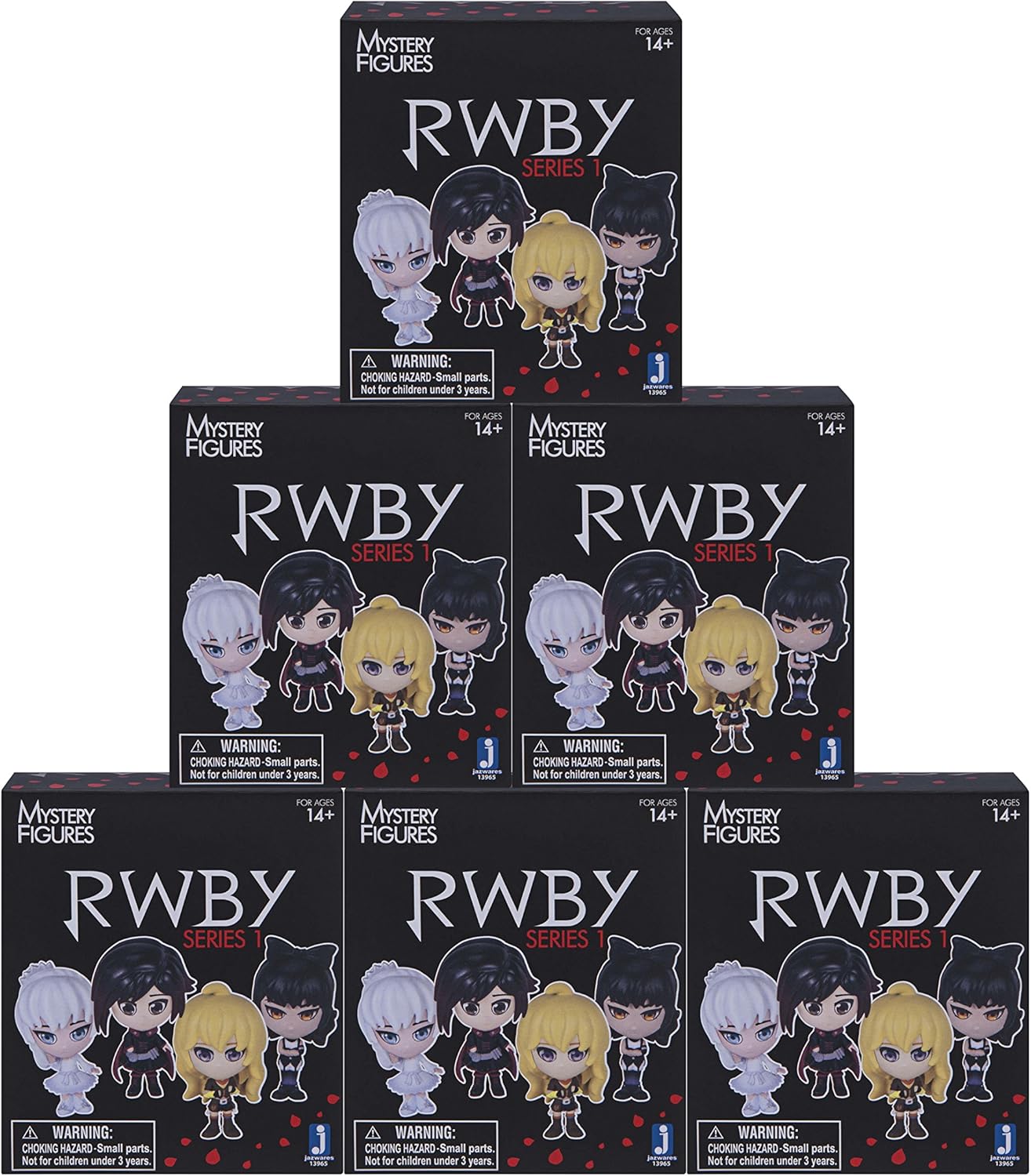 Amazon.com: RWBY 6 Pack of Mystery Figures, Series 1 : Toys & Games