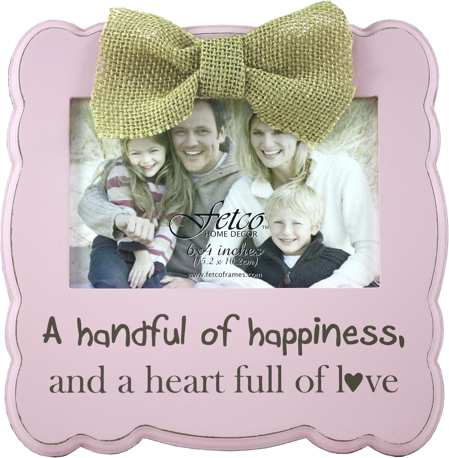 Amazon.com: Fetco Home Décor Frame Gaia Handful of Happiness Wall Art ...