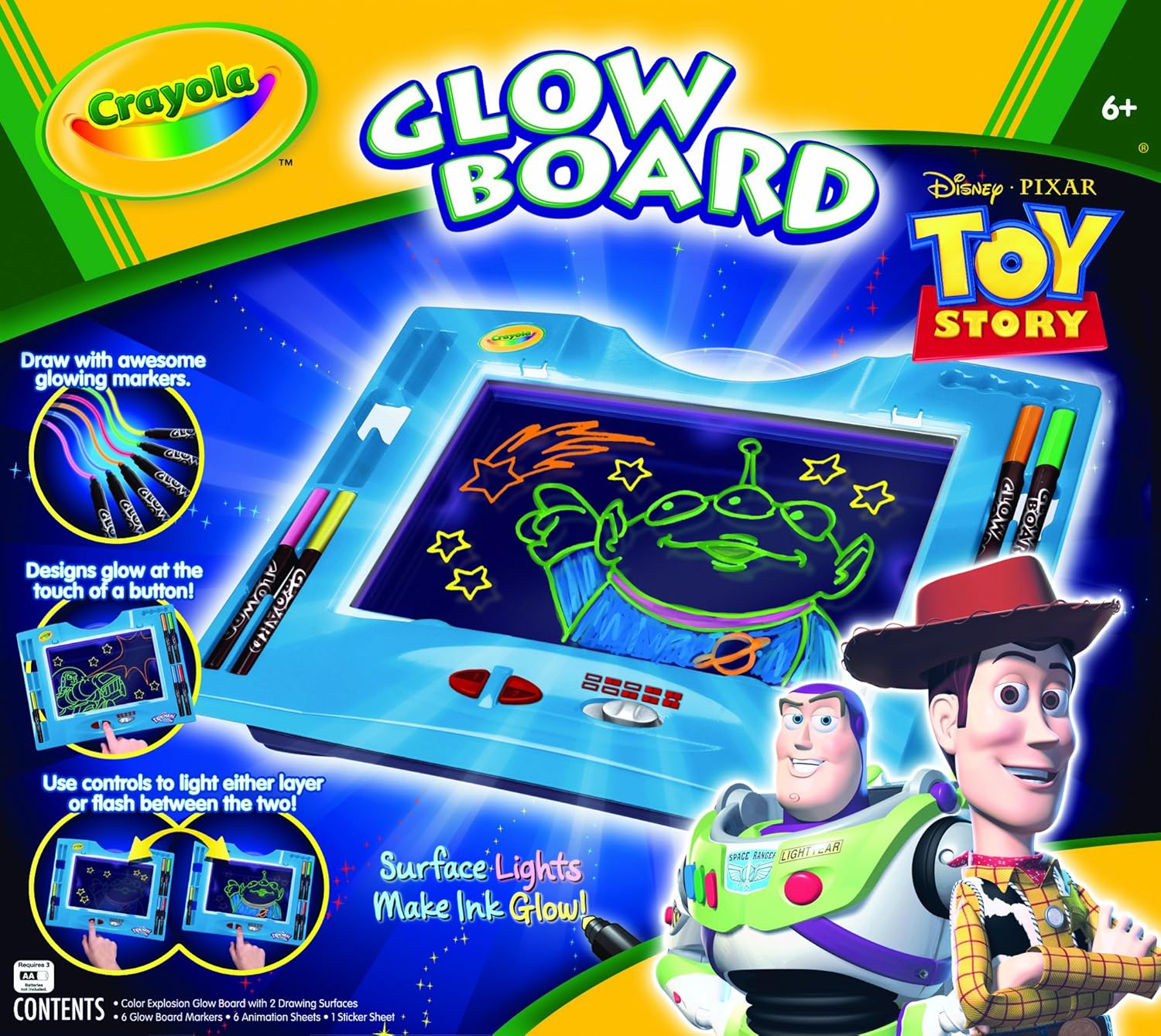 Amazon.com: Crayola Toy Story Glow Board : Toys & Games