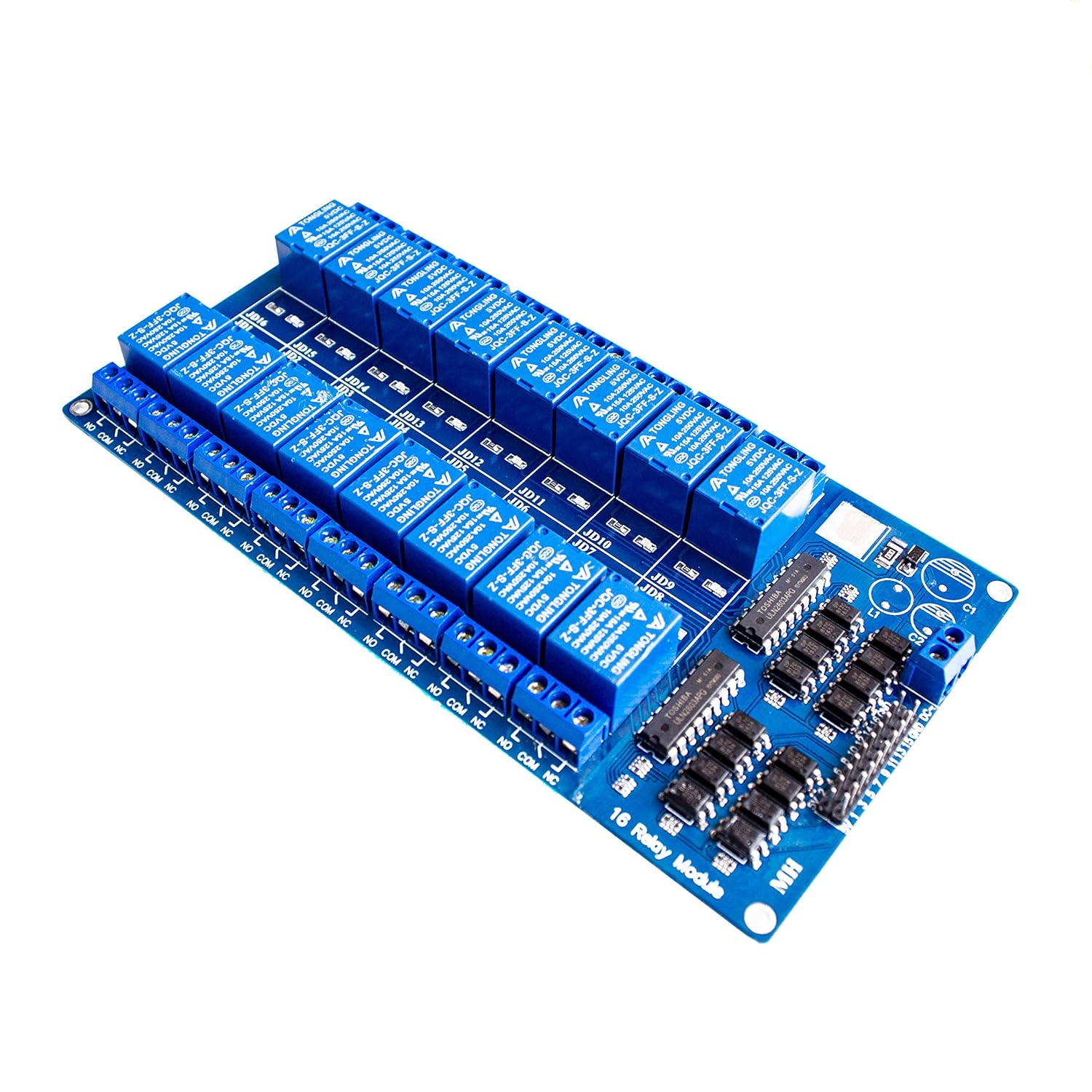 Seajunn 2pcs/lot 5V RF4 16 Channel Relay Module Anti-Interference Board ...
