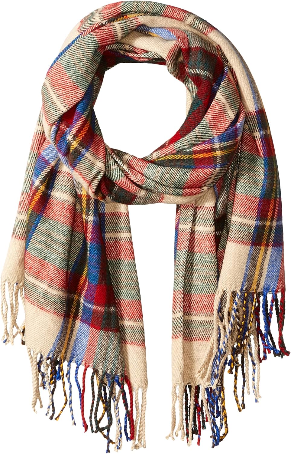 Hadley Wren Accessorie's Women's Winter Tartan Plaid Scarf with Fringe ...