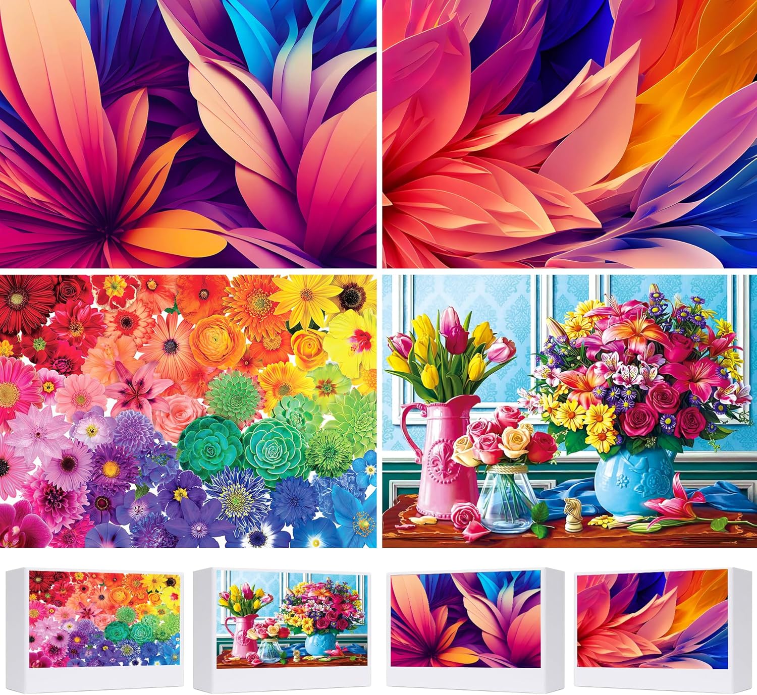 Amazon.com: Jigsaw Puzzles for Adults, 4 Pack 1000 Pieces Puzzles ...