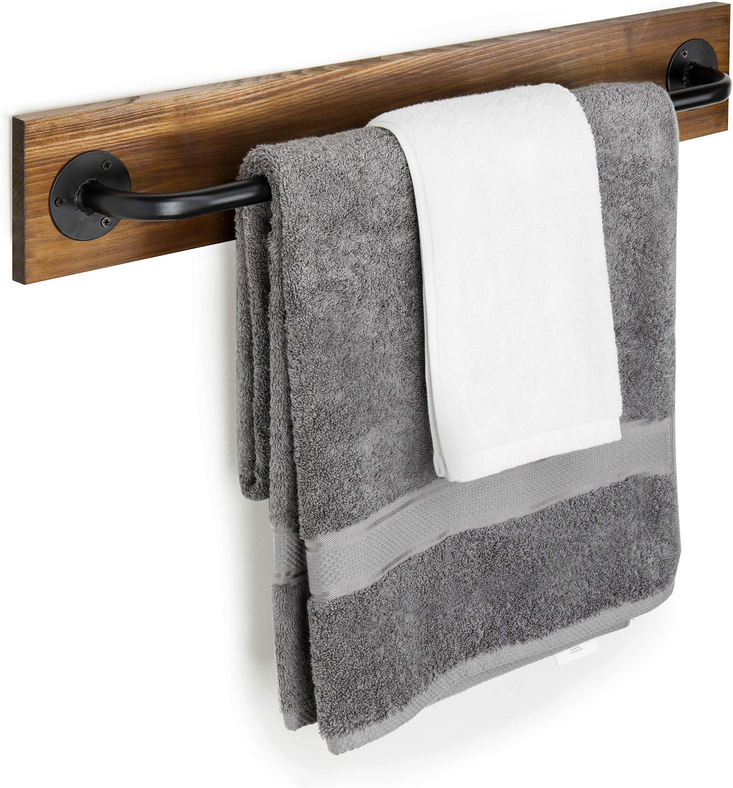 Amazon.com: Towel Racks for Bathroom Wall Mounted,Wooden Bathroom Towel ...