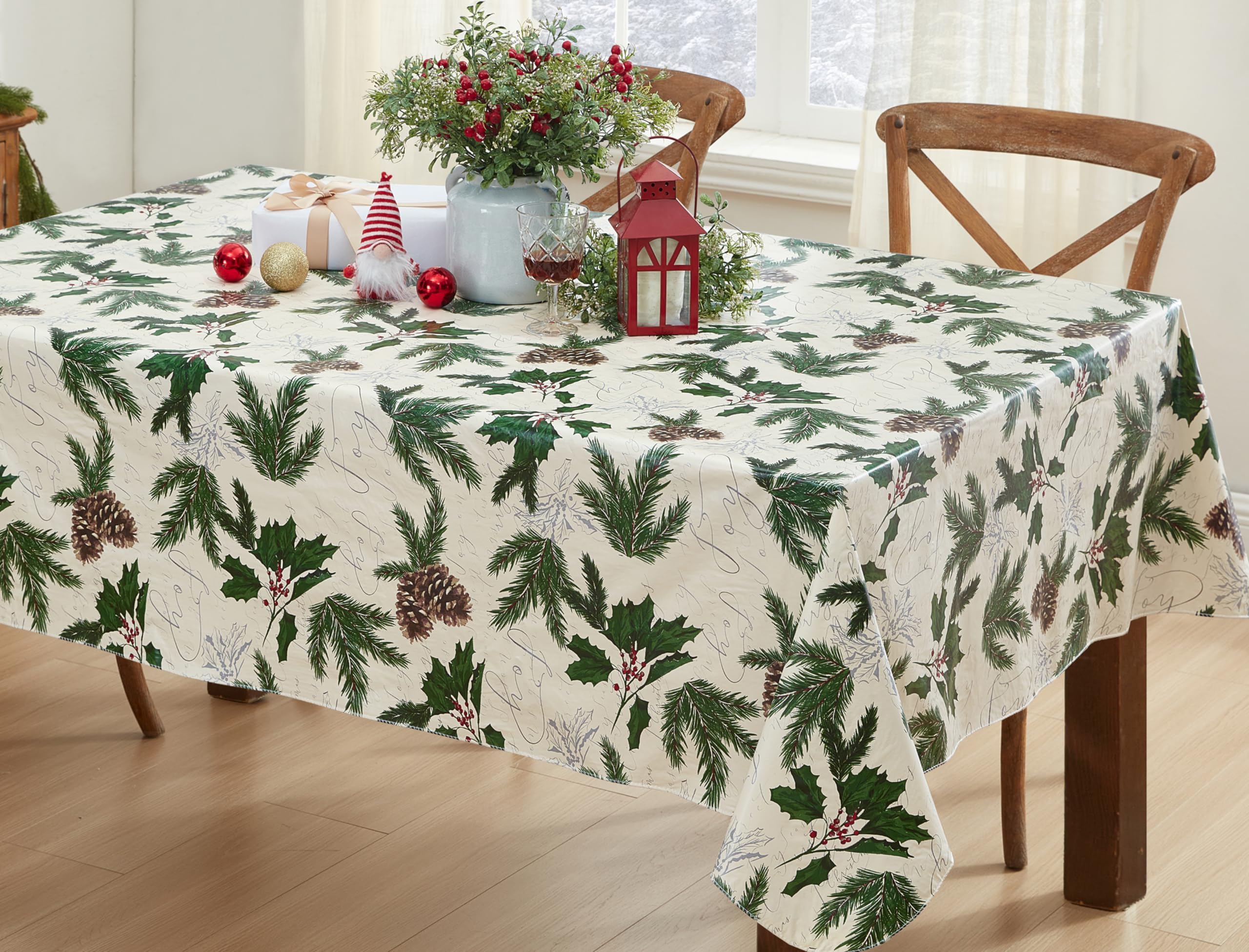 Amazon.com: Lunarable Pinecone Tablecloth, Scenery Illustration of Hand ...