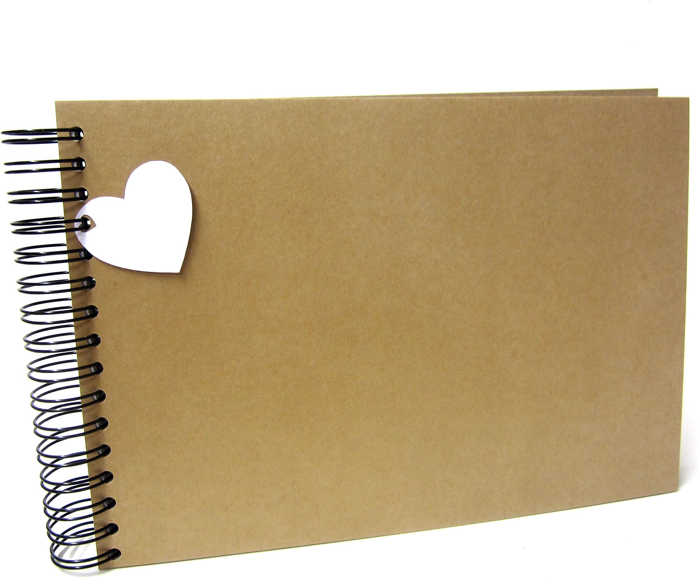 A4 Kraft Ribbon Scrapbook, Photo Album, Display Book, Thick Brown ...