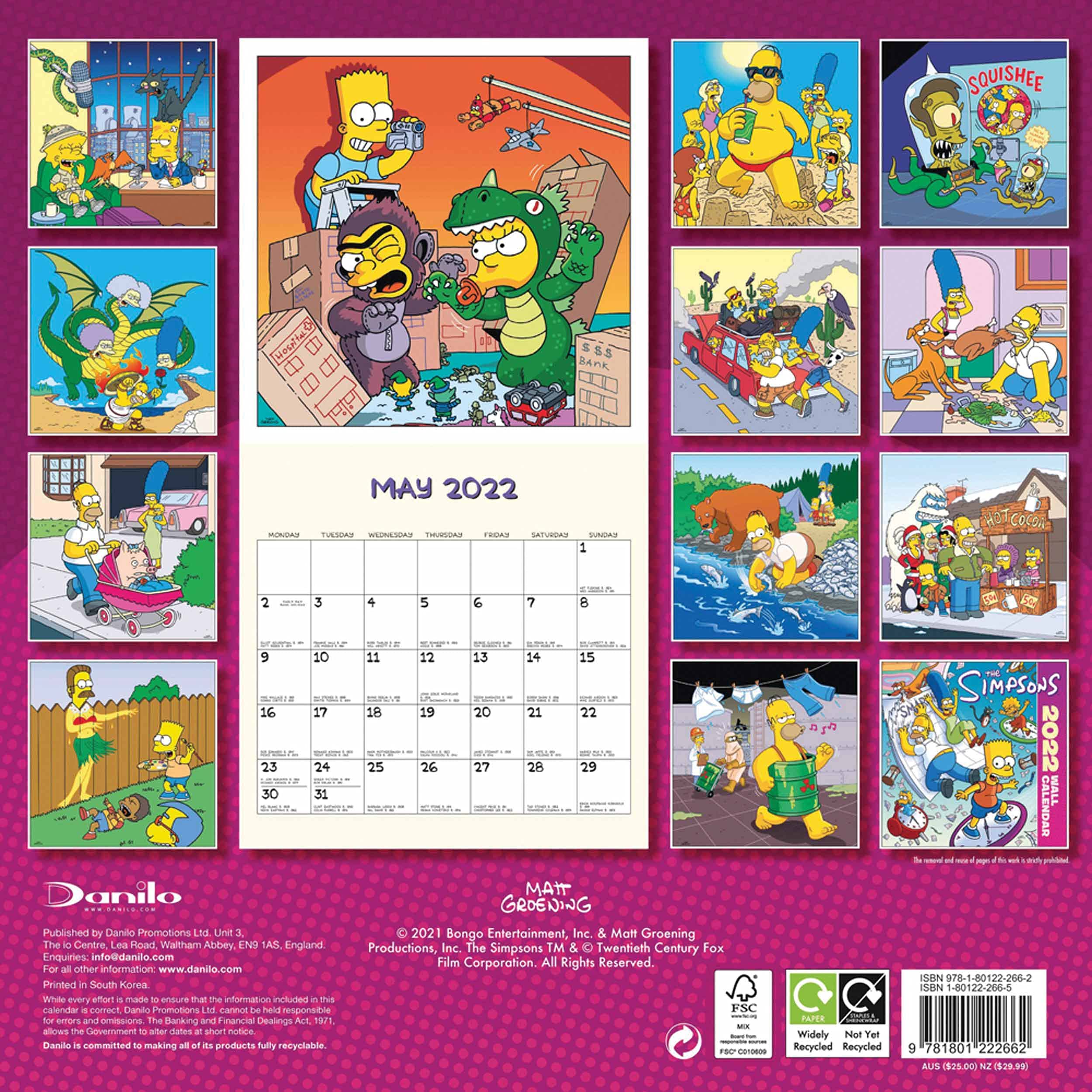 The Official Simpsons Square Calendar 2022 – BigaMart