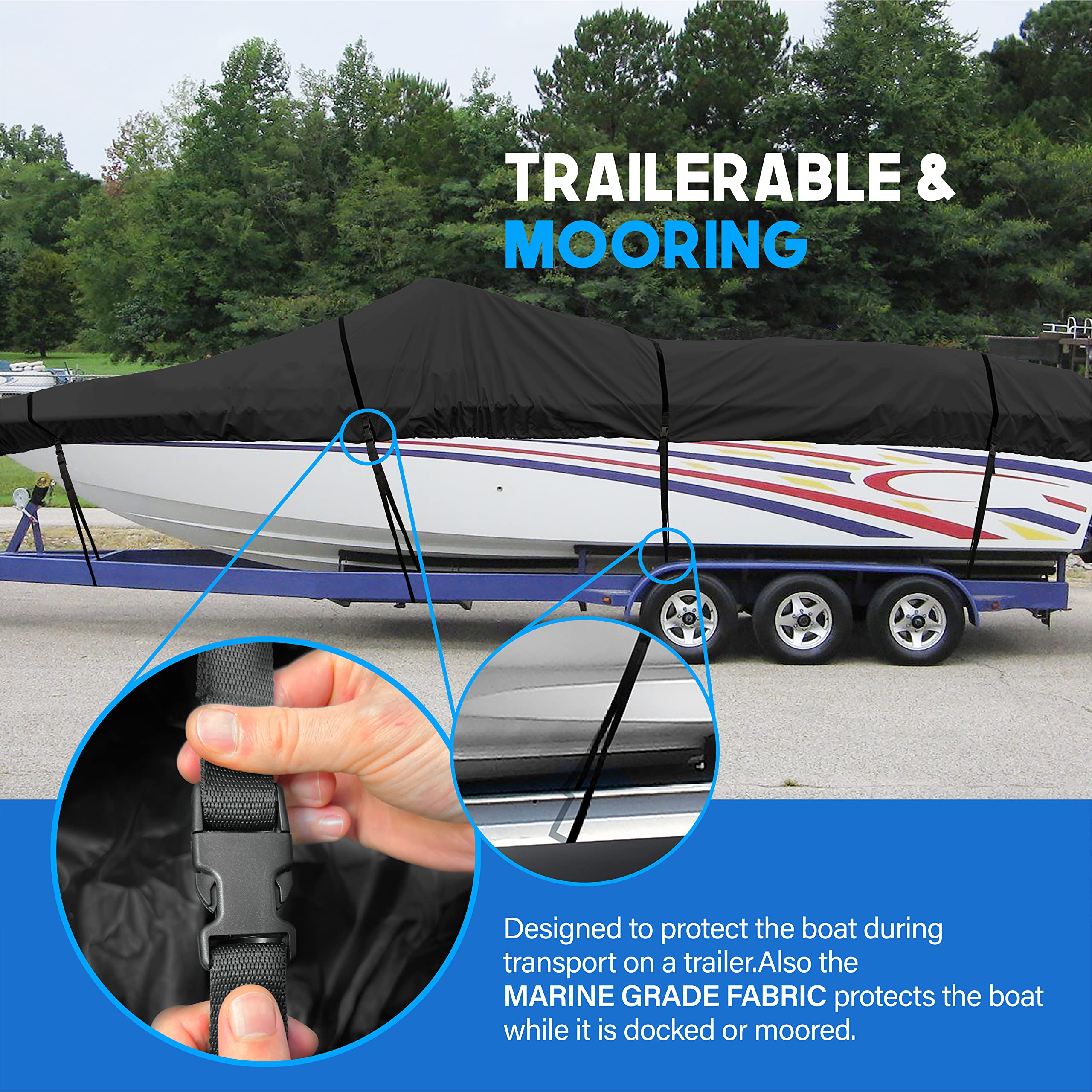 Fishing Accessories Boat Tarp Waterproof Heavy Duty Boat Cover ...