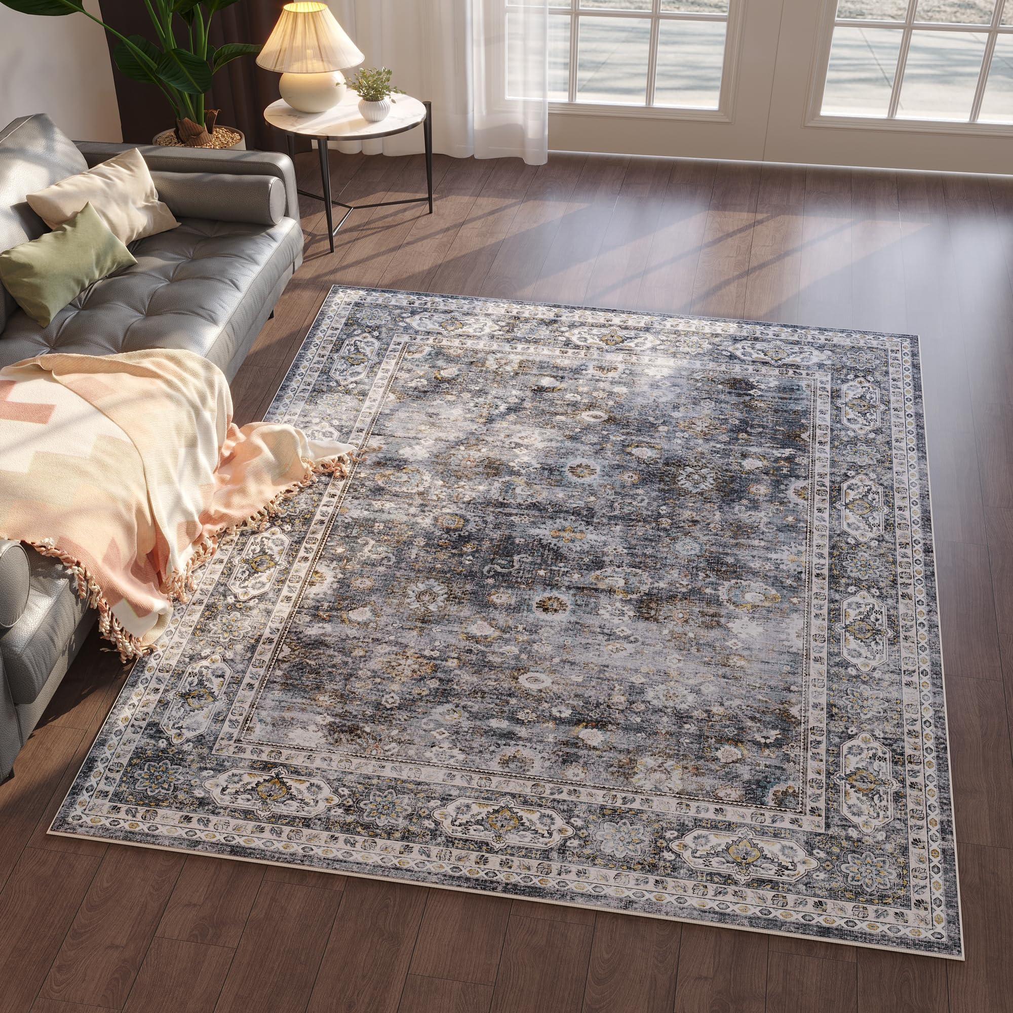 Amazon.com: jinchan Area Rug 4x6 Washable Bedroom Rug Vintage Indoor ...