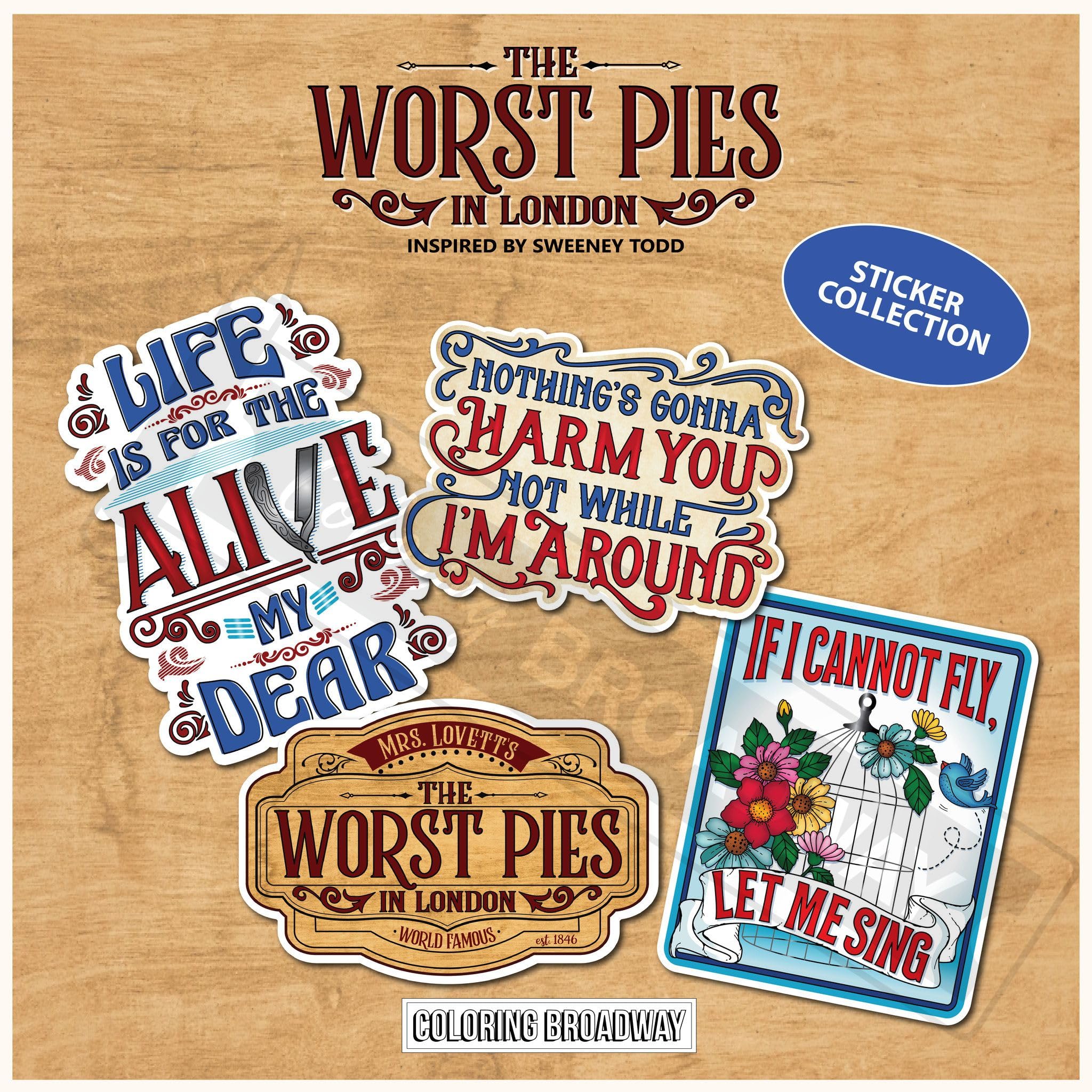 Amazon.com: Sweeney Todd The Worst Pies in London Sticker Collection ...