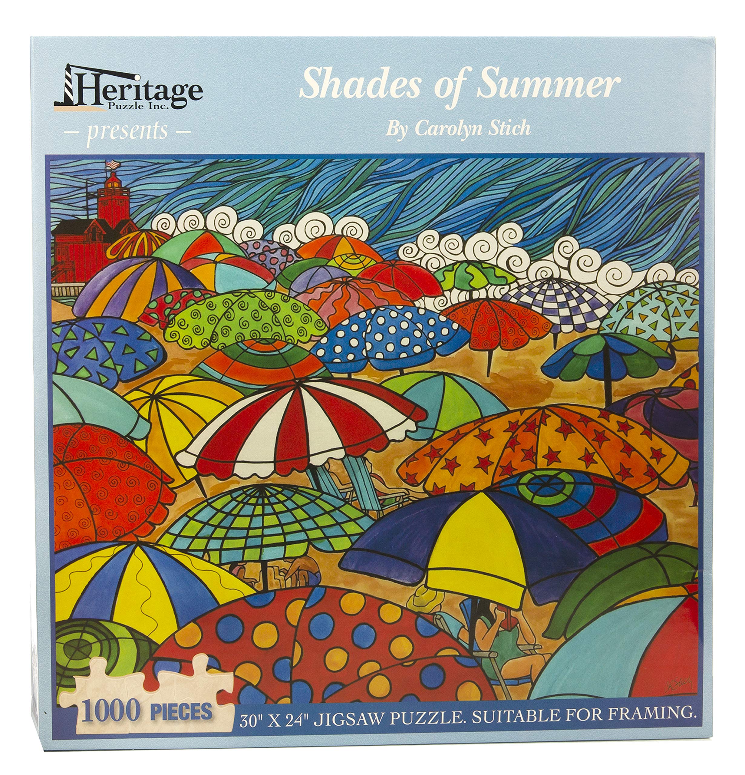 Amazon.com: Heritage Puzzle Shades of Summer Jigsaw for Adults 1000 ...