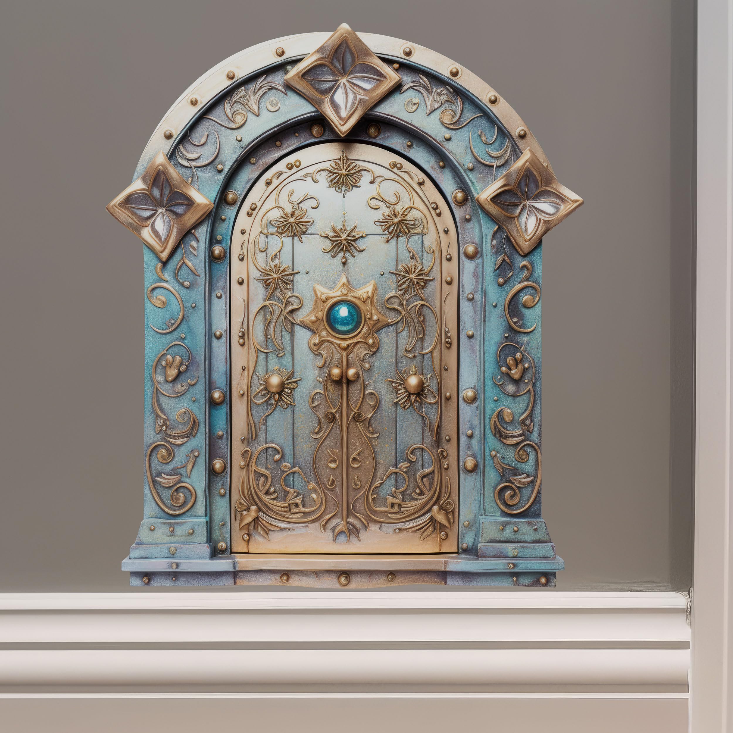 Amazon.com: Golden Stars Magical Fantasy Fairy Door - Fairy Door Wall ...