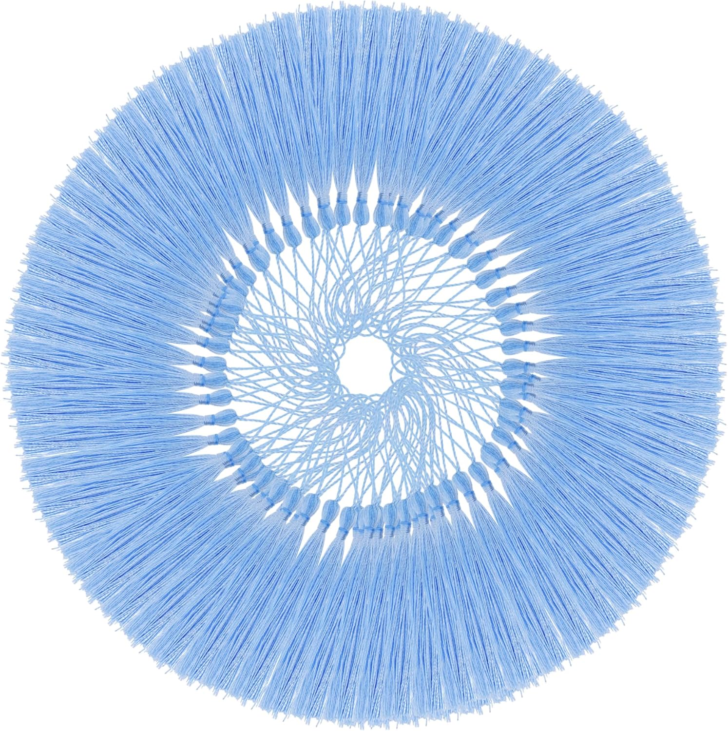 Amazon.com: Mandala Crafts Small Baby Blue Bookmark Tassels - 100 Bulk ...