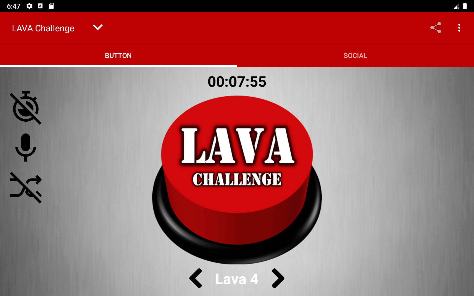 Lava Challenge Button - App on the Amazon Appstore