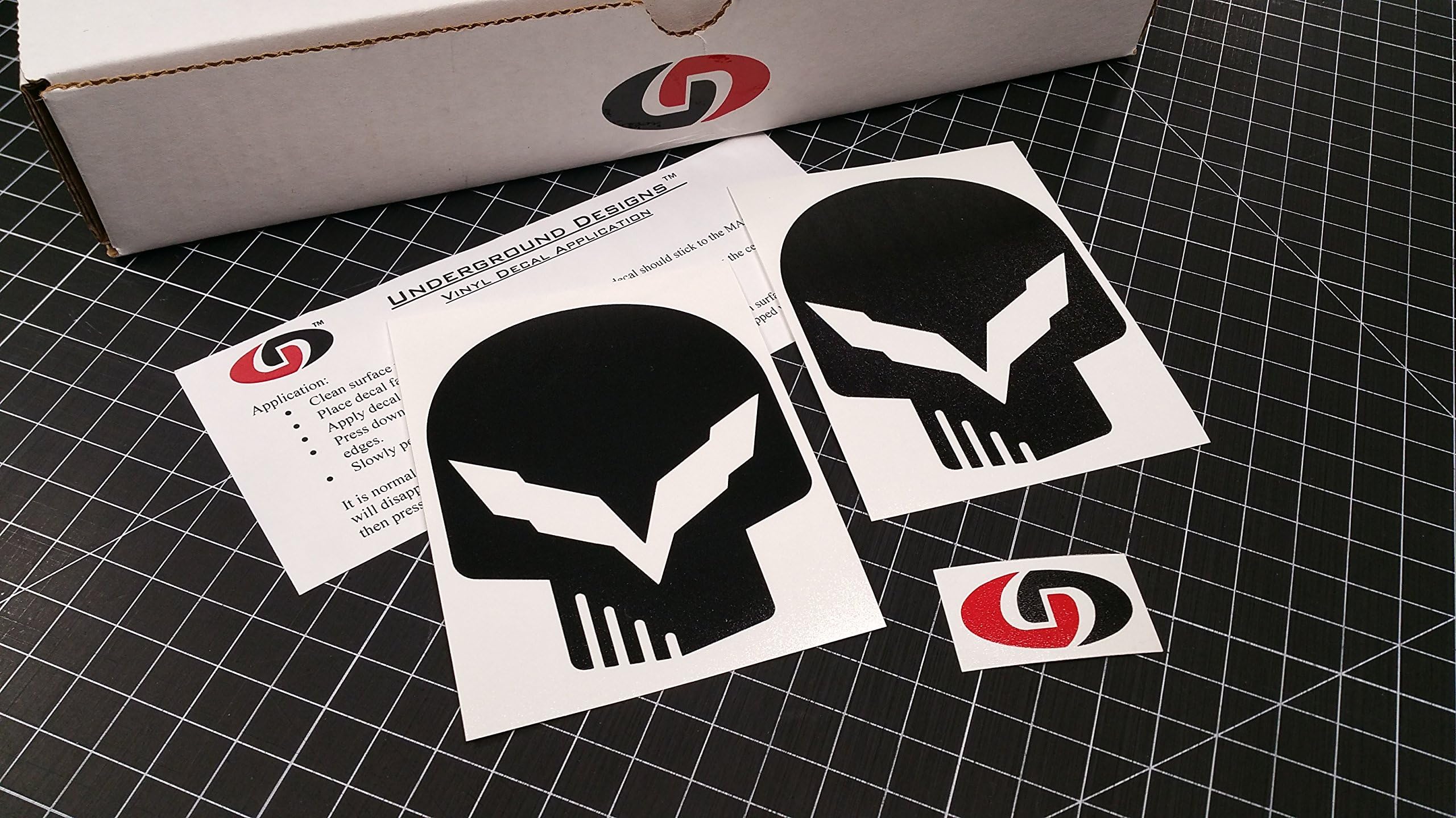 Amazon.com: 2 Jake Skull Vinyl Sticker Decals for Vette C4 C5 C6 C7 ZR1 ...