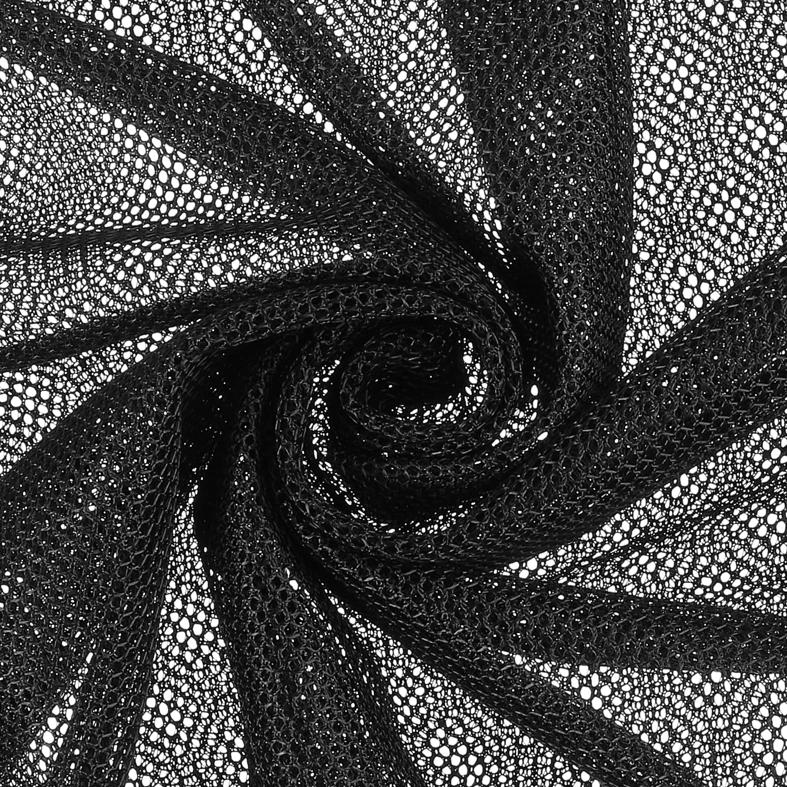 Amazon.com: Black Mesh Fabric 59 X 29.5 Inch Polyester Elasticity ...