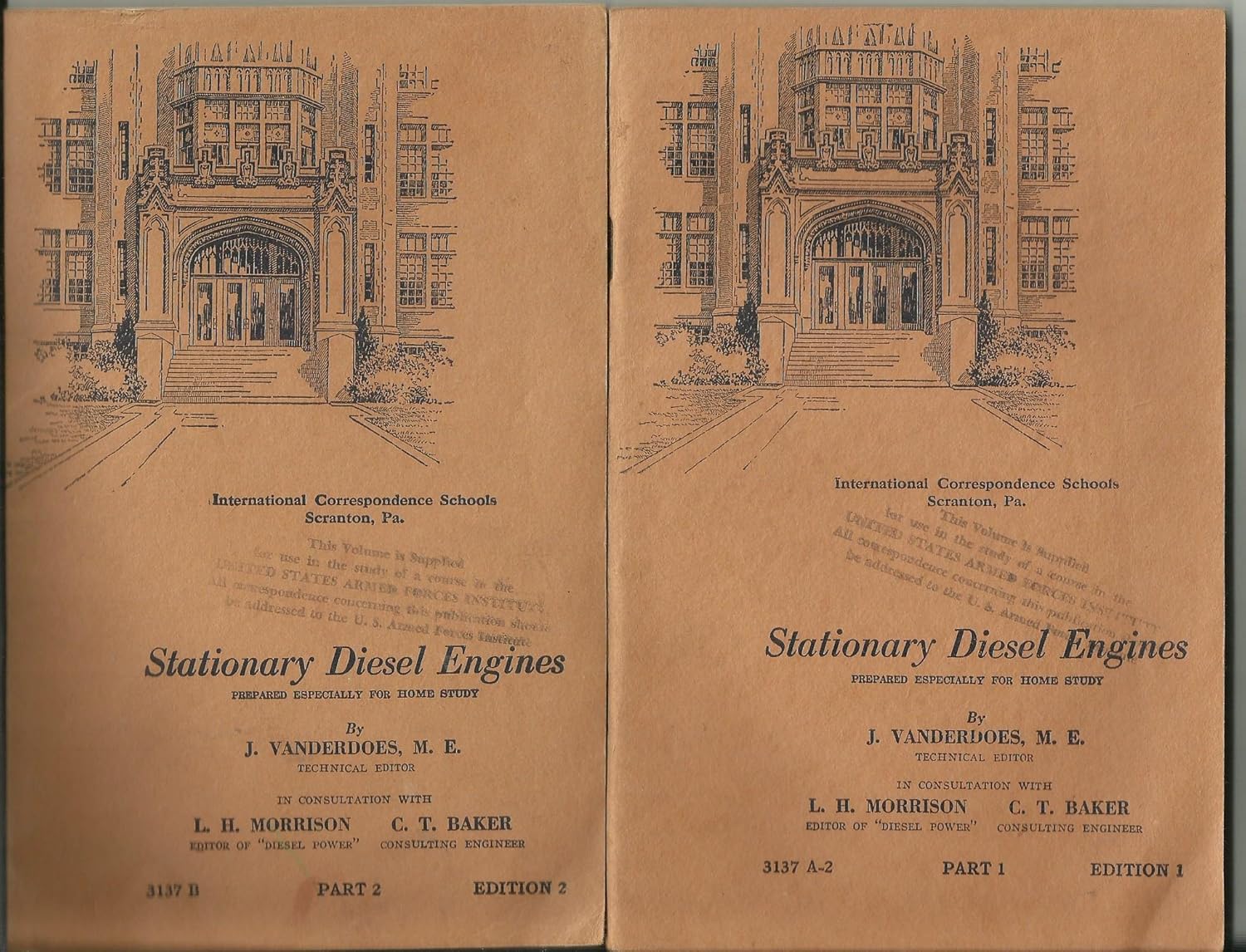 Stationary Diesel Engines Parts 1 & 2 (Especially for Home Study): J ...