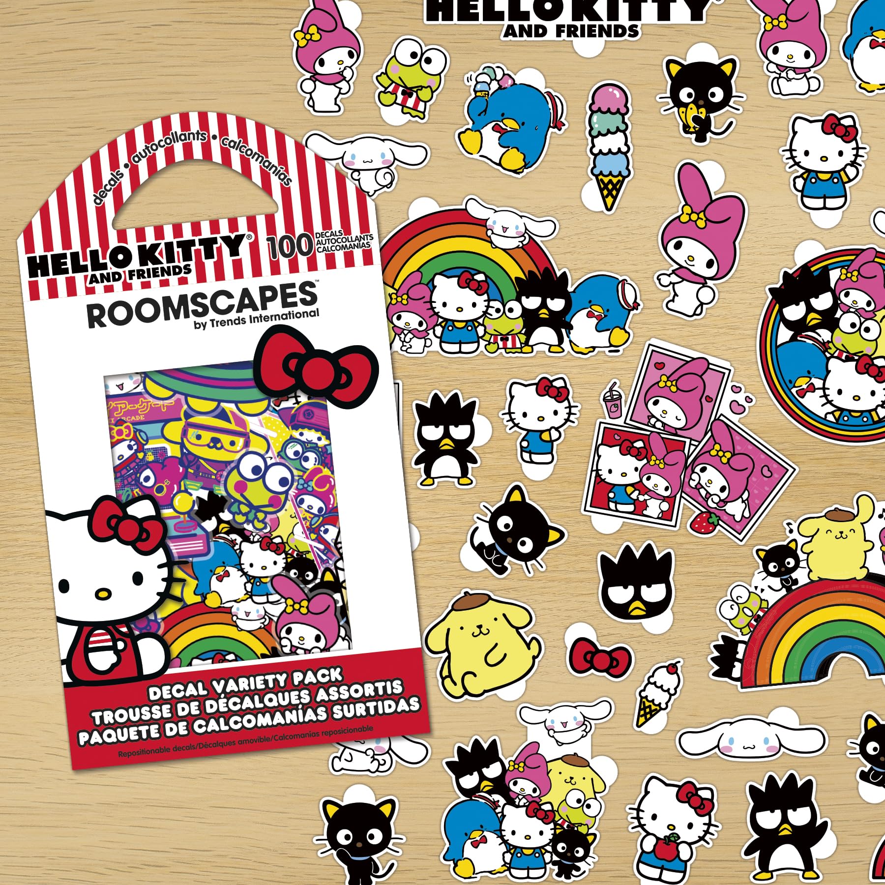 Amazon.com: Hello Kitty & Friends Decal Variety Pack (100-Pack) Decal ...