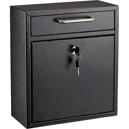 Amazon.com: Extra Large Metal Wall Mount Locking Deposit Drop Box Safe ...